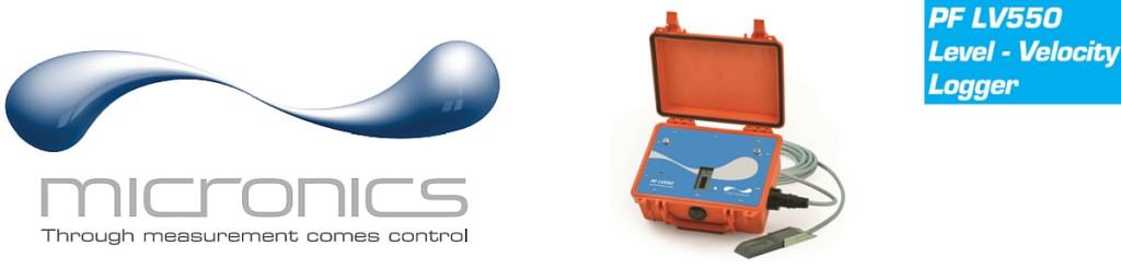 Micronics PF LV550 Portable Area / Velocity Meter Flow Meter