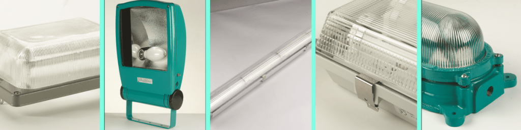 Zone 2 Lighting Hazardous Area ATEX - Floodlight Fluorescent Wellglass