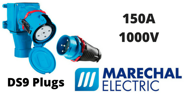 Marechal DS9 Plugs 150A 1000V Decontactors AC22 AC23 IEC60309