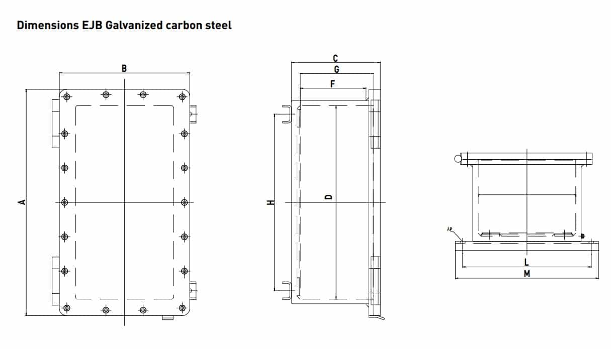 Ex d Enclosures Hazardous Area Technor EJB Galvanised Steel (Iron ...