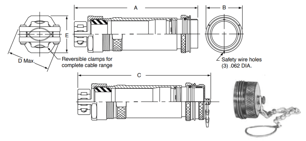 Amphenol Star-Line Connectors | Straight Plugs With Mechanical Clamp Nut
