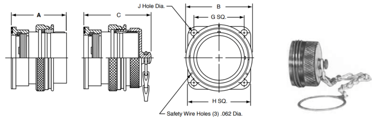 Amphenol Star-Line Connectors | Straight Male Plug Panel Mount
