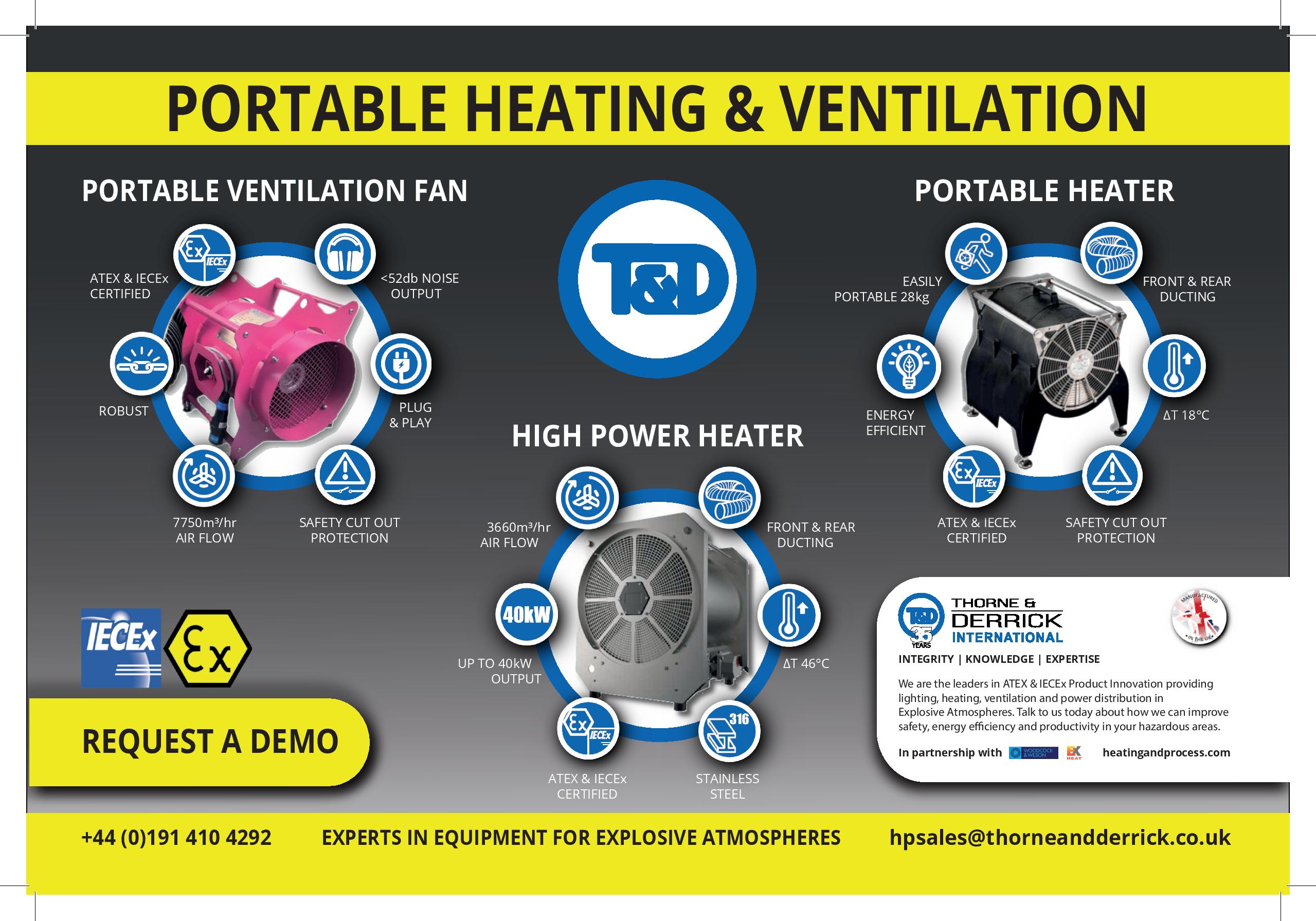 Portable Heating & Ventilation For Hazardous Areas