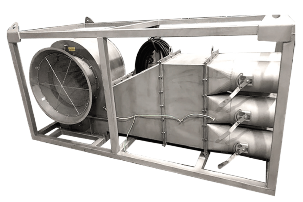 ATEX Fans | Zone 1 Hazardous Area Portable Tank Vent Fan 575 - 6 Outlets