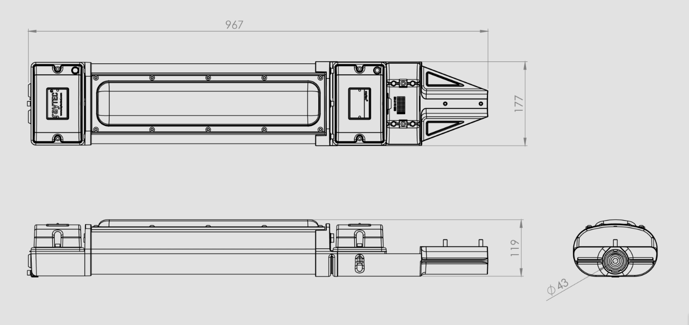 SPZ-WL84-EMX25-SP | Linear Spigot Emergency Lighting Zone 2