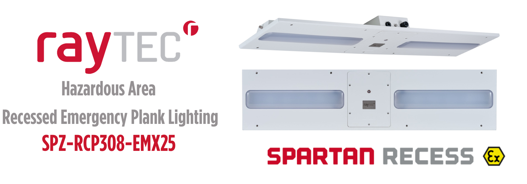 SPARTAN Recess Zone 2 Recessed Plank Emergency Hazardous Area Lights ...